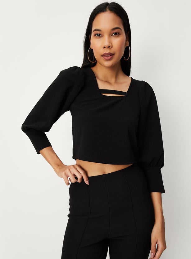 Buy Women Solid Crop Top Online at just Rs. 899.0 - 1000012831700 | Max ...