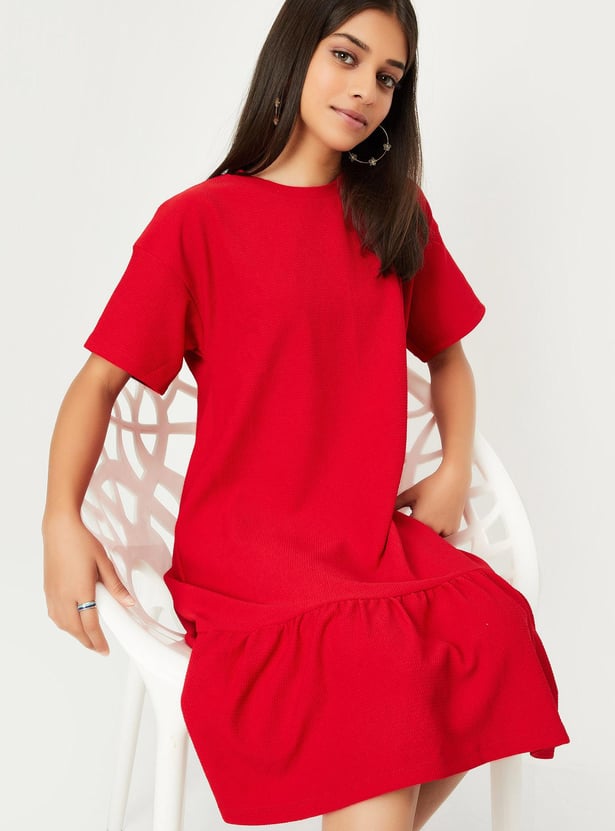 Buy Girls A-line Knit Dress Online at just Rs. 499.0 - 1000012840071 ...