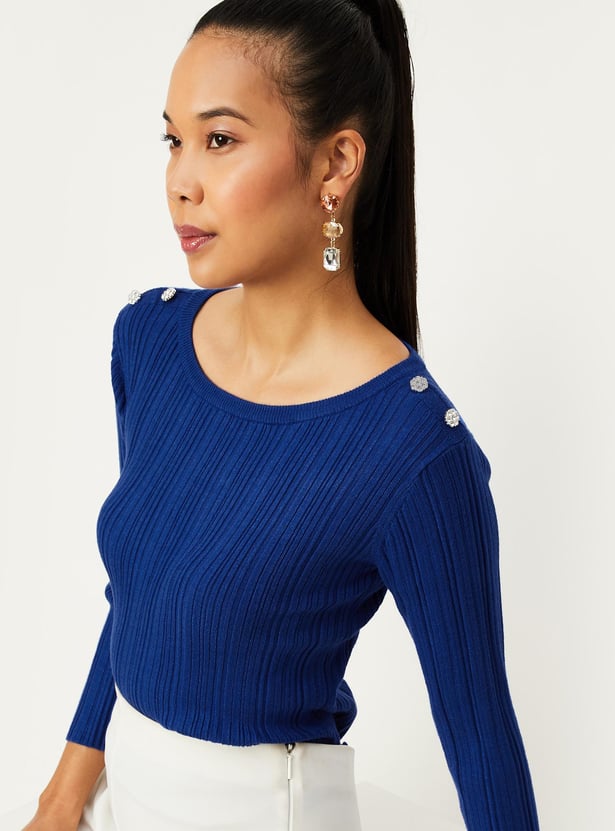 Buy Women Rib-Knit Top Online at just Rs. 999.0 - 1000012847153 | Max ...