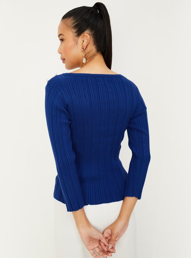 Buy Women Rib-Knit Top Online at just Rs. 999.0 - 1000012847153 | Max ...