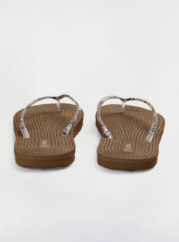Buy Women Textured Jute Flip-Flops Online at just Rs. 299.0 ...