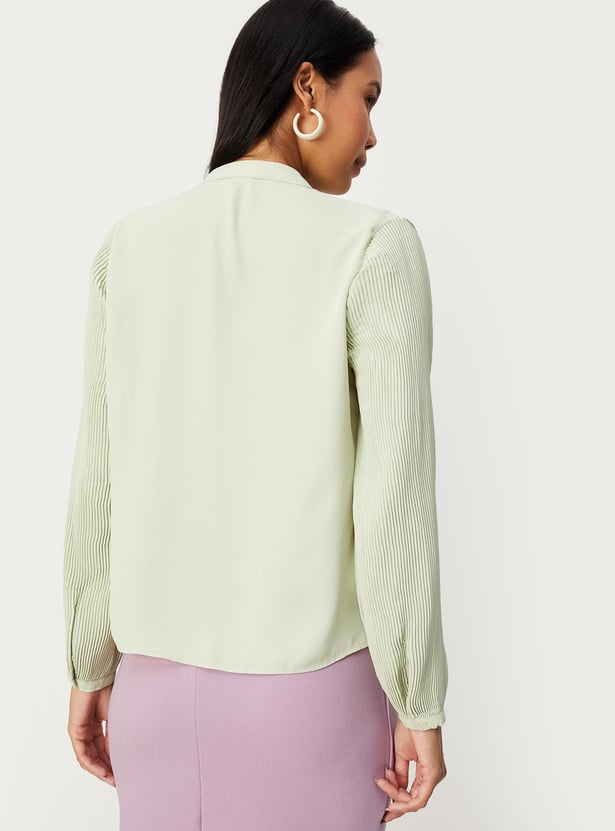 Buy Women Pleated Semi-Formal Blouse Online at just Rs. 899.0 ...