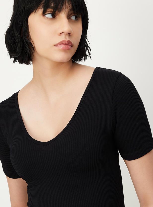 Buy Women Rib Knit Crop Top Online at just Rs. 499.0 - 1000012912798 ...