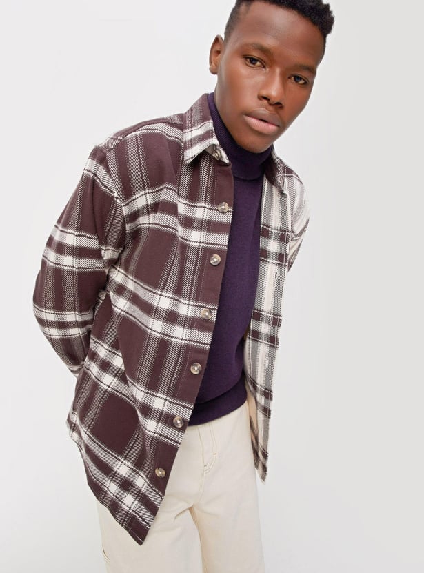 Buy Men Checked Relaxed Fit Over Shirt Online at just Rs. 1399.0 ...