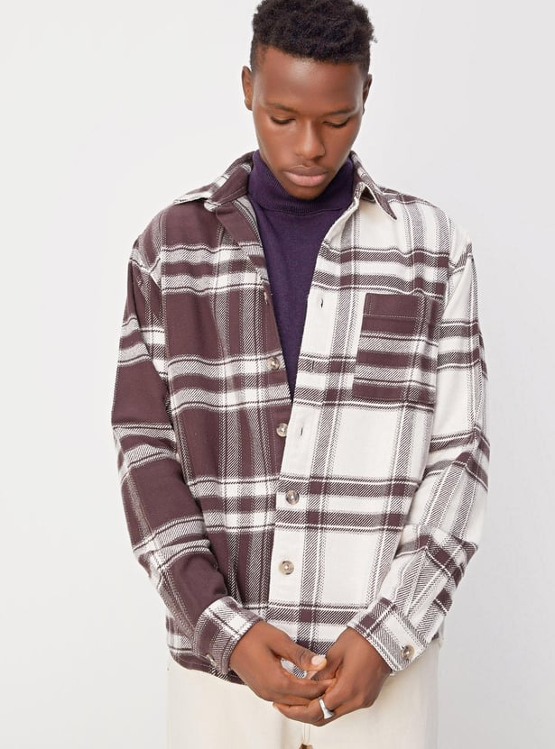 Buy Men Checked Relaxed Fit Over Shirt Online at just Rs. 1399.0 ...