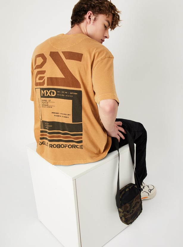 Buy Men Relaxed Fit Back Print T-shirt Online at just Rs. 699.0 ...