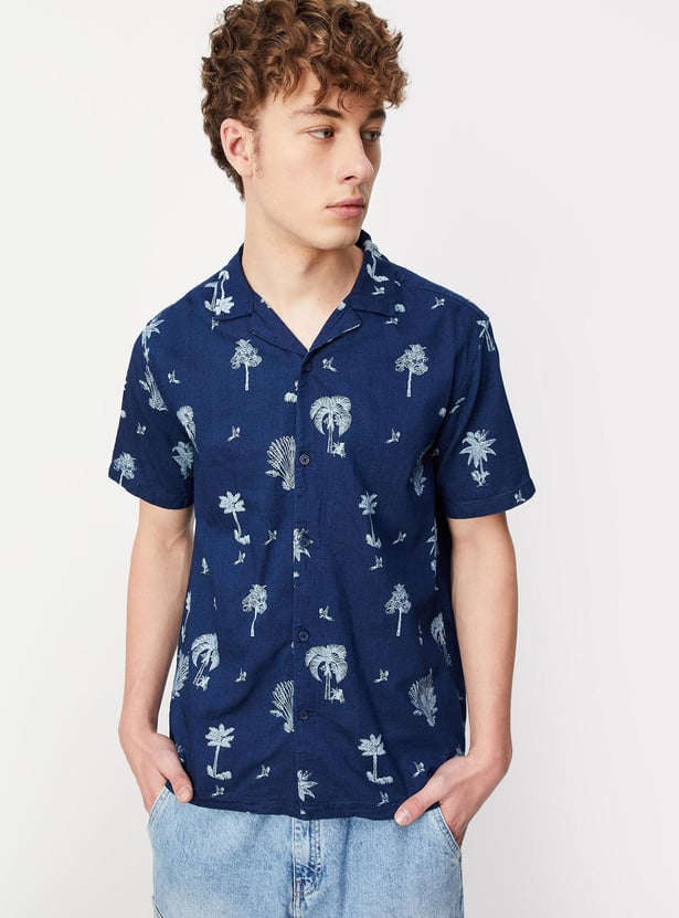 Buy Men Printed Slim Fit Resort Shirt Online at just Rs. 1199.0 ...