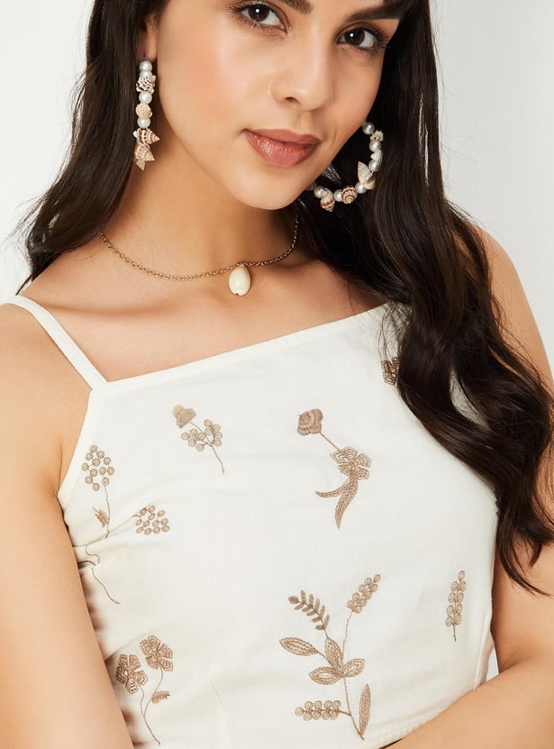 Buy Women Embroidered Crop Top Online at just Rs. 699.0 - 1000013007022 ...