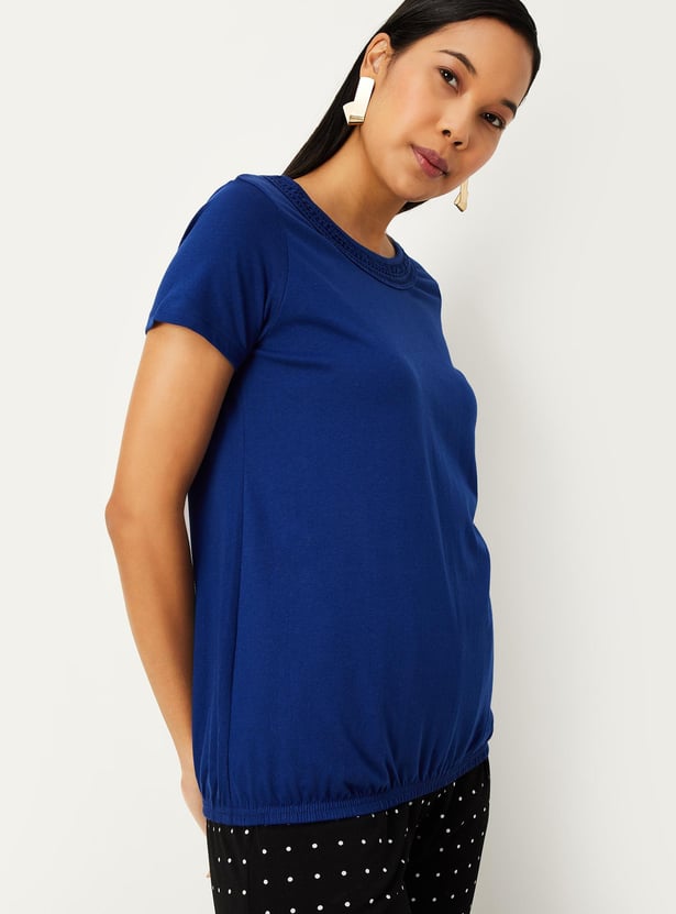 Buy Women Lace Detail Blouson Top Online at just Rs. 299.0 ...