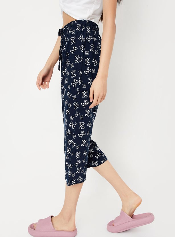 Buy Women Printed Knit Capris Online at just Rs. 449.0 - 1000013280971 ...
